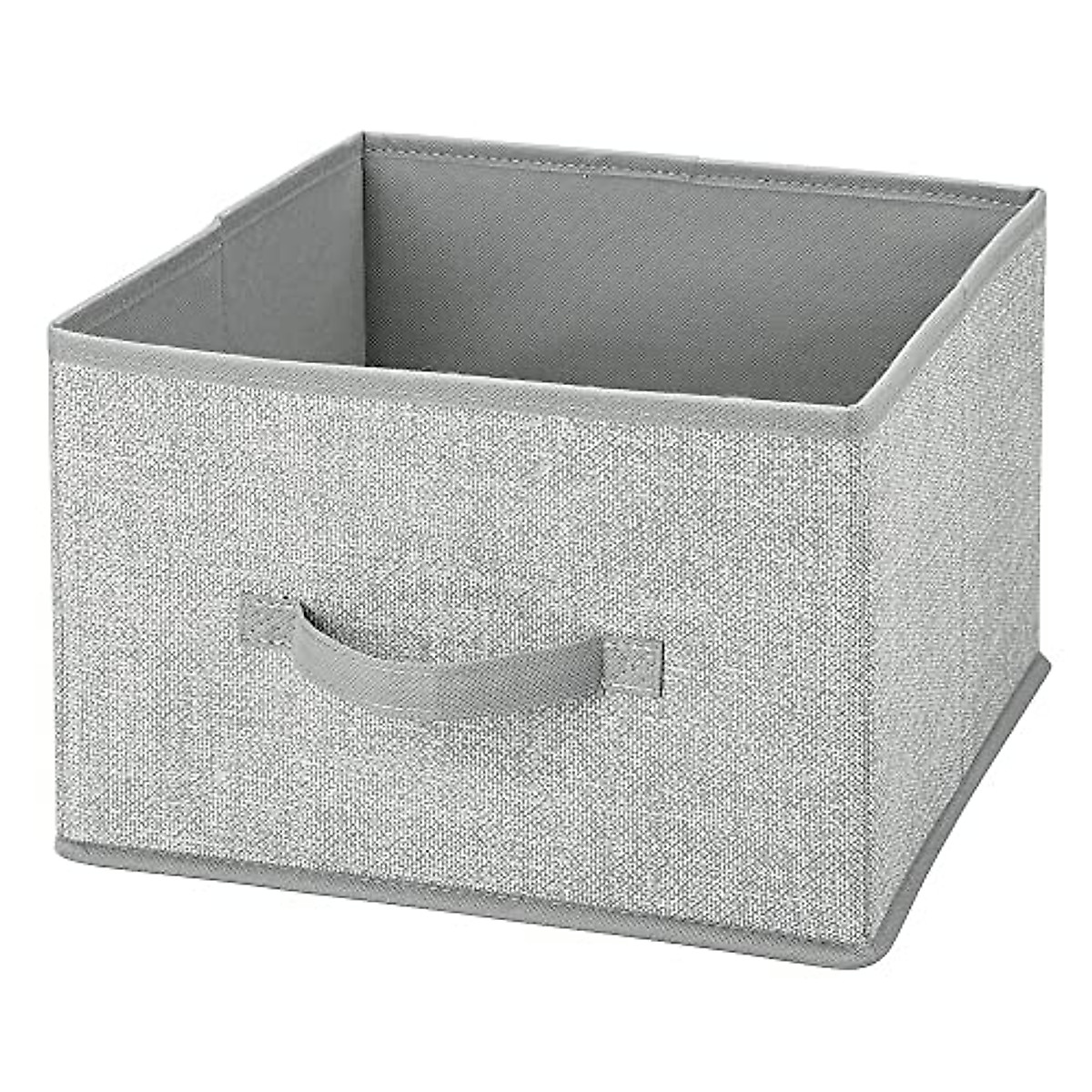 mDesign Fabric Bin for Cube Organizer - Foldable Cloth Storage Cube - Collapsible Closet Storage Organizer - Folding Storage Bin for Clothes and More - Lido Collection - 4 Pack - Gray