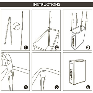 Maxsilan 25" Slim Rolling Laundry basket on Wheels, 50L Collapsible Narrow Corner Laundry Hamper, Foldable Storage Bins, Black