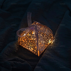 AUEAR, 50 Pack 2.4''x2.4'' Rose Candy Boxes Laser Cut Chocolate Gift Boxes for Wedding Bridal Shower Anniversary Birthday Party Favors (Pink)