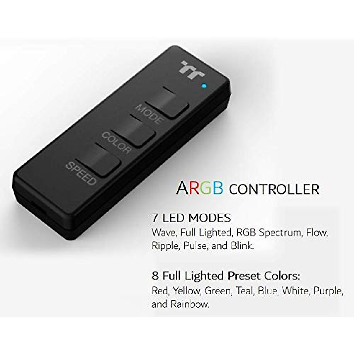 Thermaltake Pure 12 ARGB 5V Motherboard Sync/Analog Controller 16.8 Million Colors 9 Addressable LEDs 120mm Hydraulic Bearing Case/Radiator Fan, 3 Pack CL-F079-PL12SW-A