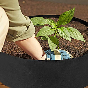 Pannow 50 Gallon Plant Grow Bags, Round Raised Garden Planting Beds Pots, Heavy Duty Fabric Grow Pot, Durable Breathe Cloth Planting Container for Potatoes Vegetables and Fruits, Gardening & Outdoor