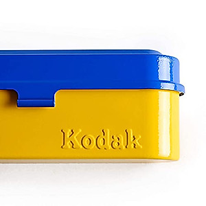 KODAK Film Case - for 5 Rolls of 35mm Films - Compact, Retro Steel Case to Sort and Safeguard Film Rolls (Blue) (Film is not Included)