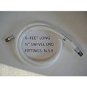 6 Foot Long Hot Oil Filter Hose for Broaster Frymaster Pitco Hunter Henny Penny Fryer 1/2"Fittings.Filter Hose Swivel Action: Both Ends Actually do Swivel with Some Force, The Swivel Action is Tight