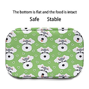 Cute Schnauzer Dog Printed Lunch Box Tote Bag with Handles and Shoulder Strap for Men Women Work Picnic