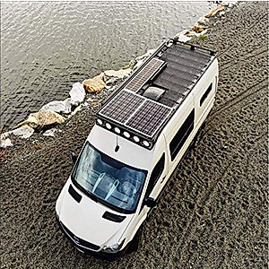 Zamp Solar Legacy Series 90-Watt “Long” Roof Mount Solar Panel Expansion Kit for Curved Roofs. Additional Solar Power for Off-Grid RV Battery Charging - KIT1010