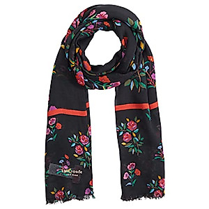 Kate Spade New York Autumn Floral Oblong Black One Size