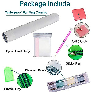 ViVijooy 5D DIY Full Drill Diamond Painting Kits, The Nightmare Before Christmas Halloween Jack and Sally with Moon, Cross Stitch Embroidery Dotz Kit Arts Craft Home Decor, 13.7 X 13.7 Inch