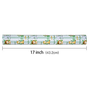 RUSPEPA Wrapping Paper Roll - Mini Roll - Animals Design Great for Birthday, Party and Baby Shower - 17 Inches X 32.8 Feet