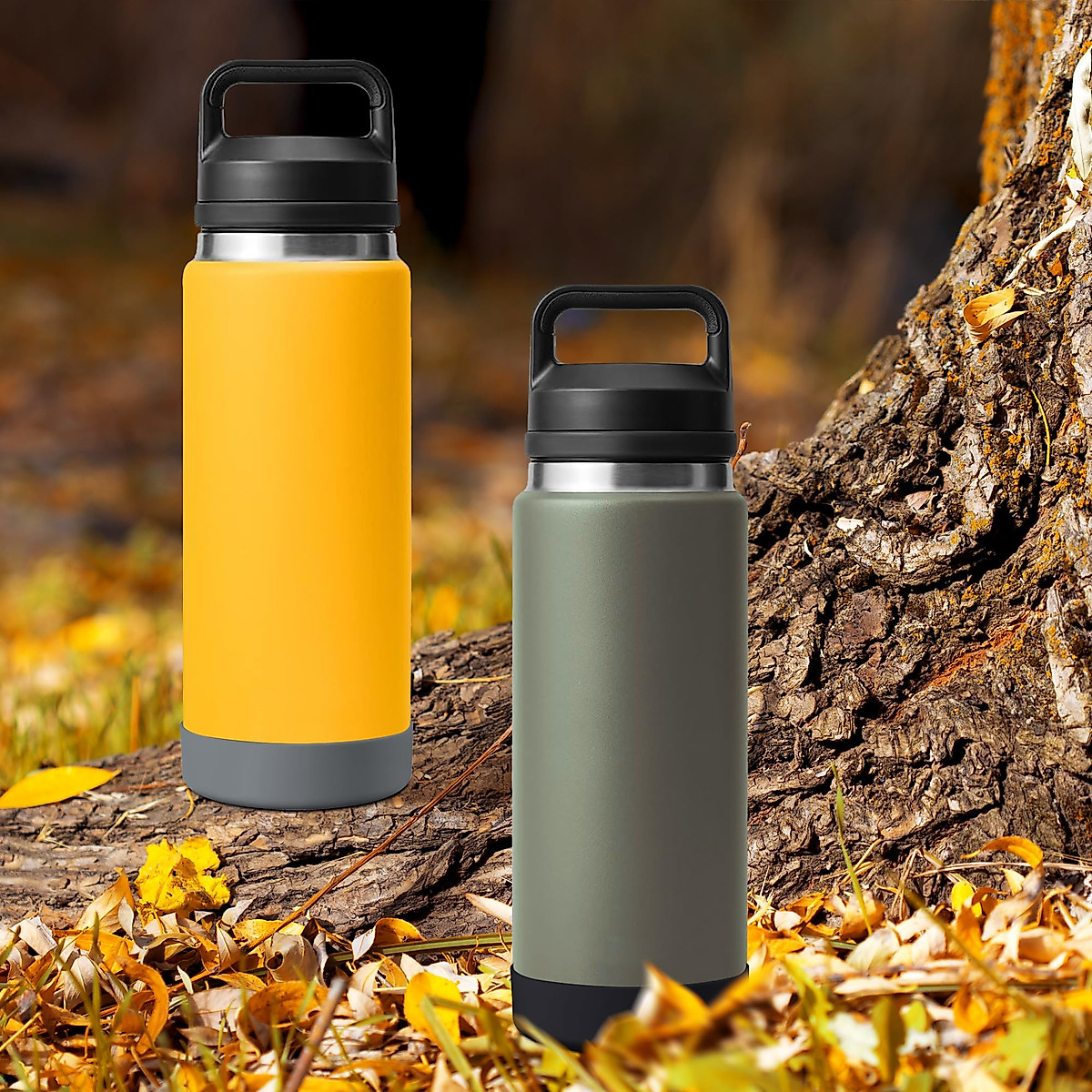 UBEEKOO Water Bottle Boot, Compatible with Owala, Yeti, for Stanley Water Bottle Accessories, Sleeve Cover for Owala FreeSip 32oz, Yeti 26oz,Anti-Slip Silicone for Stanley 36oz Accessory,LightGreen