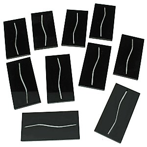 LITKO Paper Miniature Bases, 25x50mm Rectangle, 3mm Black (10)