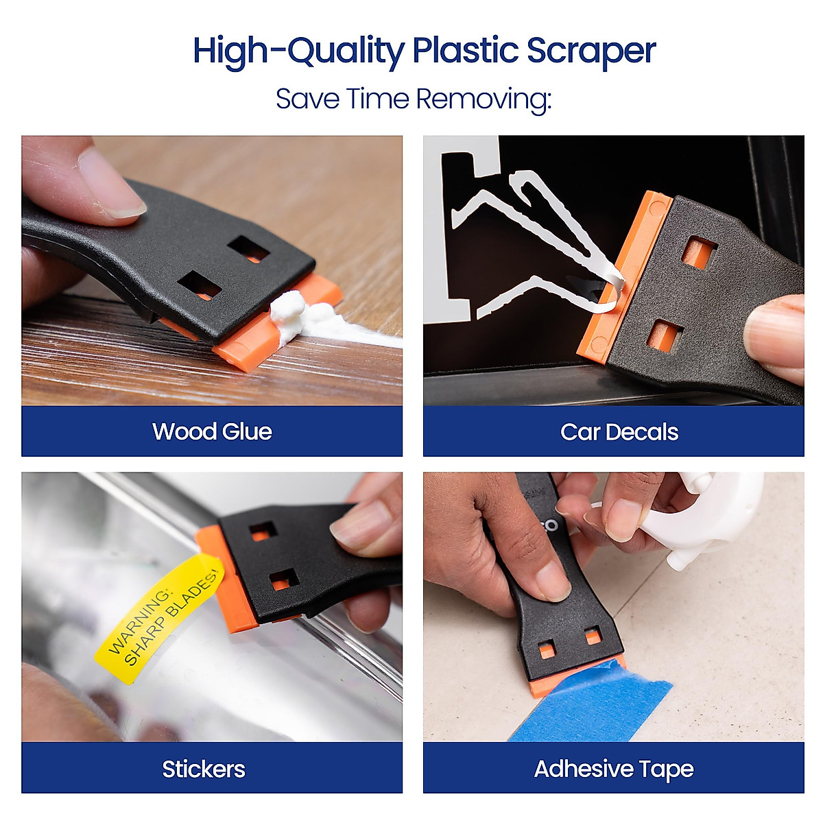 Perco Glue Off Adhesive Remover - New Stronger Formula! - 3.3 oz with Scraper & Plastic Razor | Glue Remover Spray Effortlessly Erase Adhesive Hassles & Car Stickers - for Label Sticker Residue