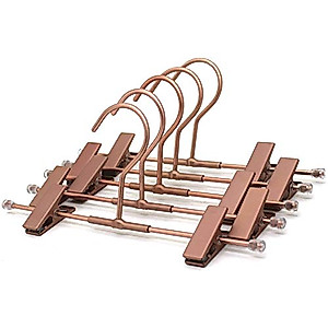 20Pack Koobay 30CM Rose Gold Clothes Hangers with 2 Adjustable Clips Pants Hangers