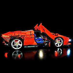 LED Lighting Set Compatible with Lego Technic 42143 Ferrari Daytona SP3 Building Set (NOT Included The Building Model Sets)