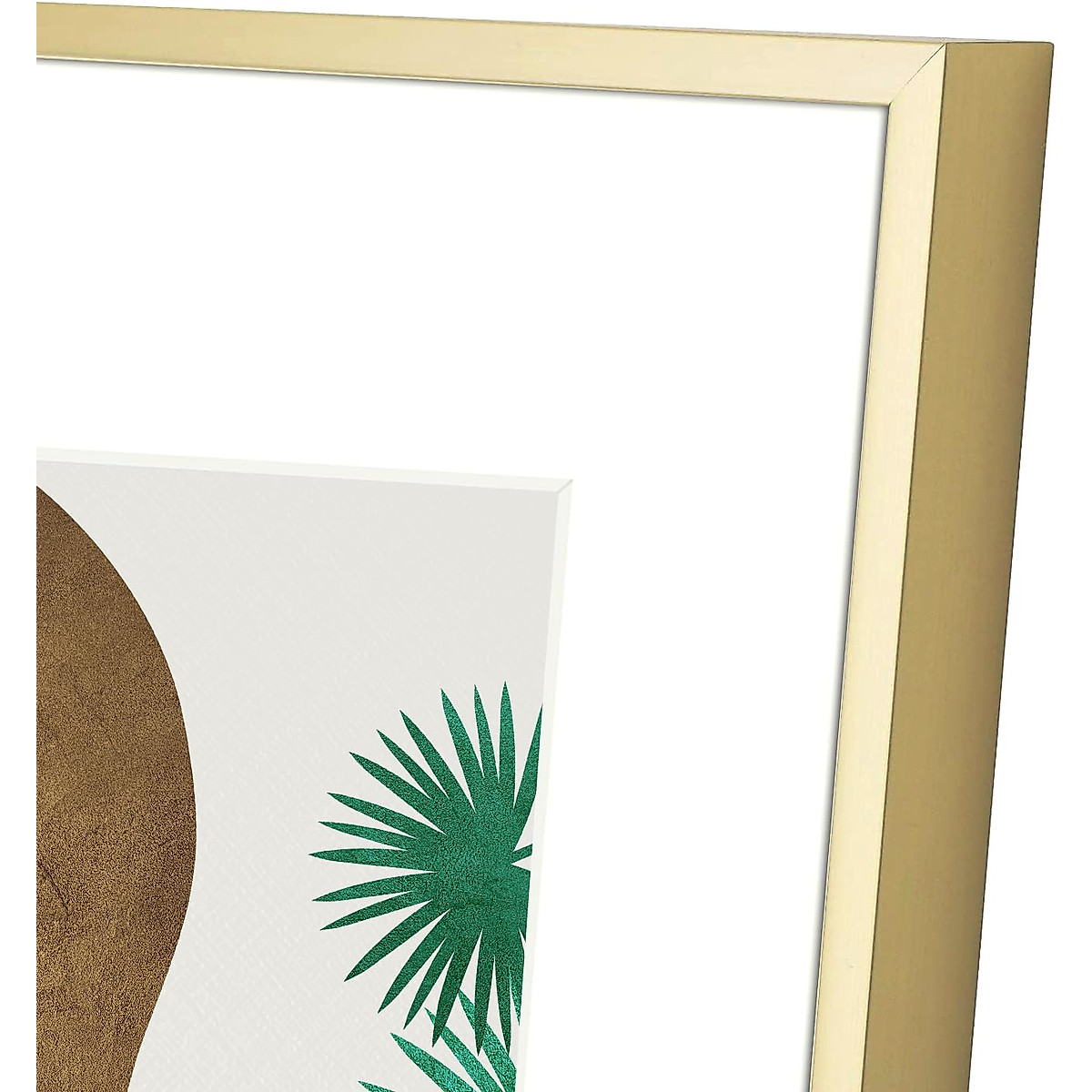 AUEAR, 11x14 Aluminum Metal Wall Mounting Photo Frame with Ivory Mat for 8x10 Pictures Includes Sawtooth Hangers, Spring Clips Real Glass (Gold, 2-Pack)