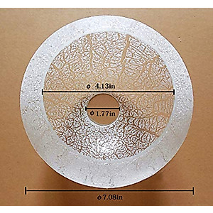 ANYE Milky White Crack Globe Glass Lamp Shade for Pendant Lights Chandelier and Other Compatible Lamps