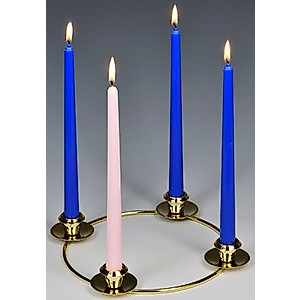 Blue Advent Candle Set