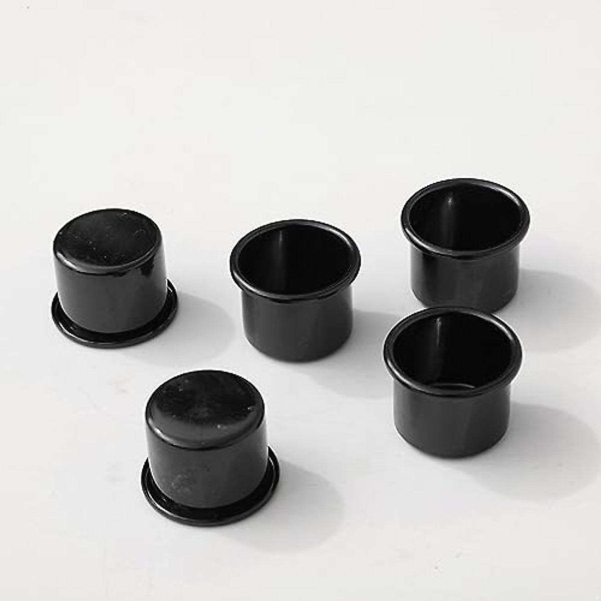 Alvivi 20/25Pcs Candle Holders Mini Tealights Aluminum Candle Stick Tealight Holders Candle Inserts for Stick Candles Christmas Home Decoration Black A One Size