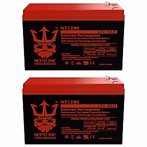12V 9AH SLA Battery for Razor Pocket Mod/Pocket Rocket/Sport Mod by Neptune - 2 Pack
