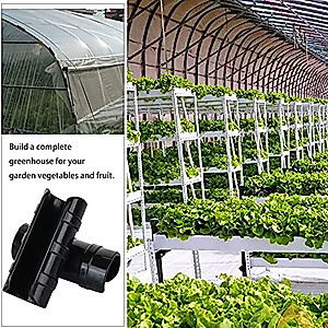 50 PCS 1 inch Greenhouse Clamps Clips 26mm Black ABS Snap Clamp Tube Clip Garden Buildings Tube Clip for Greenhouse Film, Sunshade Nets, Frame Shelters (Outer Ø 1.26”inner Ø 1”)