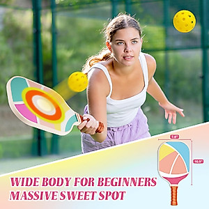 HITTIONA Pickleball Paddles - Fiberglass Pickleball Paddles Set of 2, USAPA Approved Pickle Ball Rackets 2 Pack with 4 Pickleball Balls, 1 Pickleball Net Bag, Paddles Ball Set for Beginners