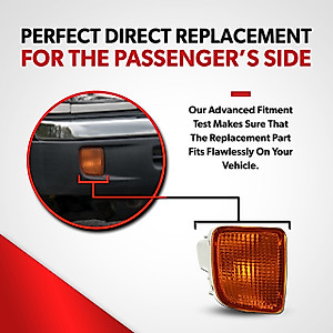 UPPARTS Turn Signal Light For 1998 1999 2000 Toyota Tacoma Base 4WD SR5 - Fits Passenger Side of Toyota Tacoma Parking Lights - Turn Signal Lamp Includes Lens, Housing, Bulb