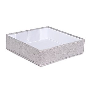 Internet's Best Small Collapsible Under the Bed Storage Bin - Small Square - 14.5 x 14.5 - Short Closet Shelf Open Storage - Rigid Frame Canvas Container