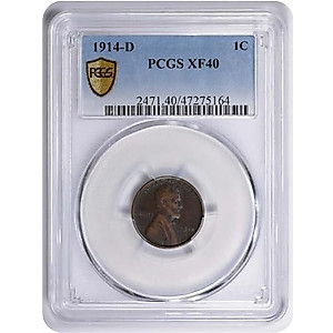 1914 D Lincoln Cent PCGS EF