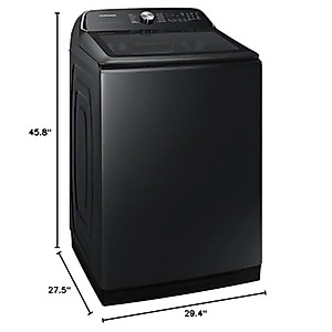Samsung 5.5 Cu. Ft. Smart Top Load Washer with Super Speed Wash in Brushed Black