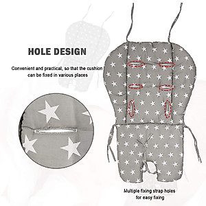 High Chair Cushion,High Chair Pad,Baby High Chair Seat Cushion Liner Mat Padding Cover Protection Pad for Baby Dining Chair(Gray Star)