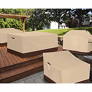 ABCCANOPY Outdoor Patio Table Cover Outdoor Bar Cover Bistro Set Cover 600D Oxford Waterproof Anti-UV Covers Table and Chairs Set Cover for 60x34x30 Inches