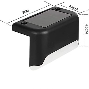 6pcs Waterproof Outdoor Solar Deck Lights, LED Outdoor Step Lights Waterproof Garden Lamps, Home Decorative Wall Mount Lamps