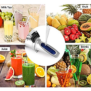 Brix Refractometer 0-32% Brix Meter Refractometer for Testing Sugar Content in Fruit, Portable Refractometer Tester for Making Maple Syrup, Juice, Beverage