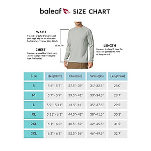 BALEAF Men's Rash Guard Shirts Fishing Long Sleeve UV Sun Protection SPF T-Shirts UPF 50+ Lightweight Beach Gray Size XXL