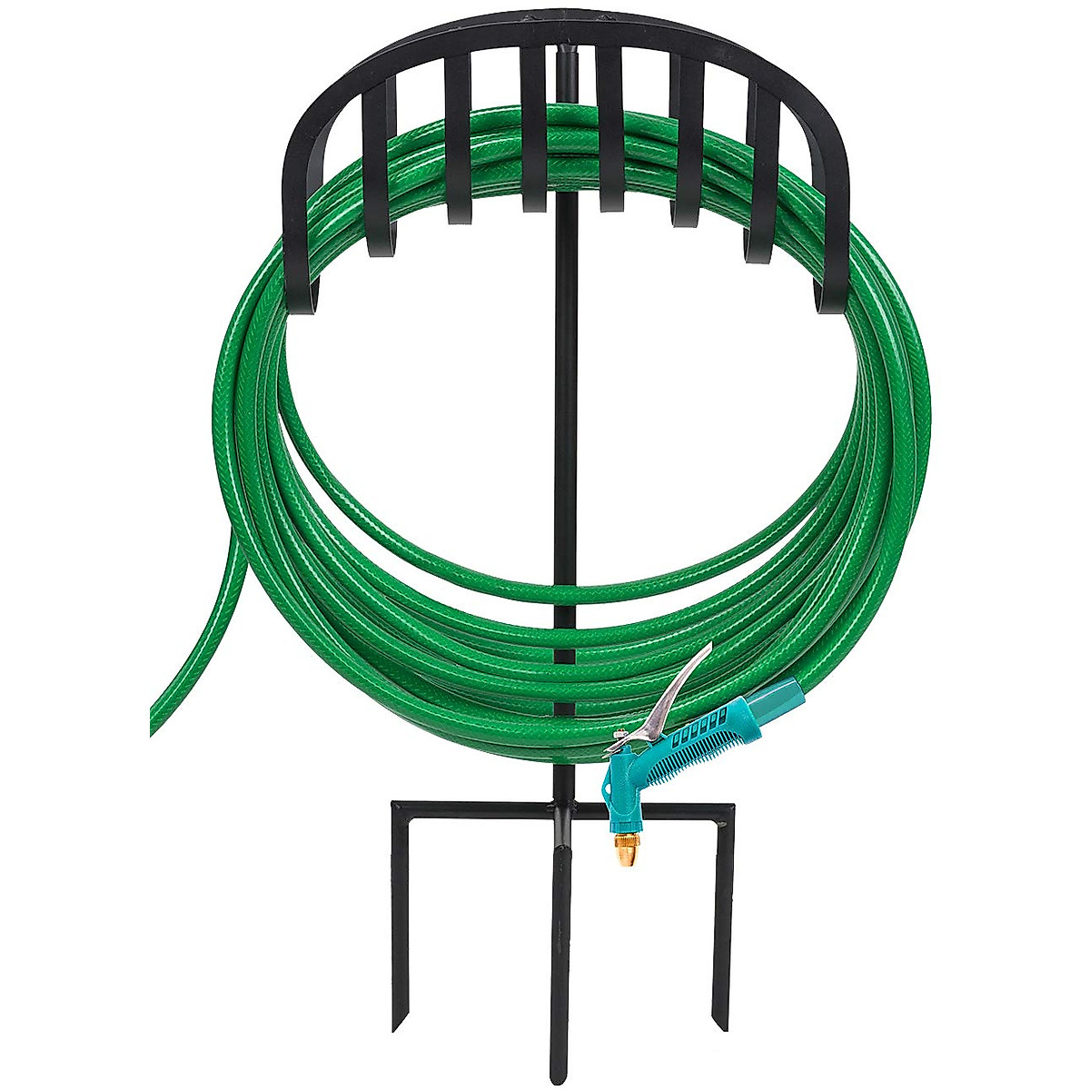 Sorbus Manger Garden Water Hose Storage, Great for Garden, Lawn, Yard, Decorative Stand with Ground Stakes, Holds 125-Feet of 5/8-Inch Hose