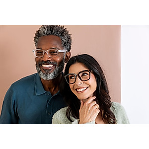 Peepers by PeeperSpecs Clark Blue Light Blocking Reading Glasses, Clear +2.00