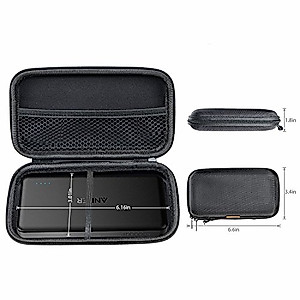GLCON Portable Protection Hard EVA Case for External Battery,Cell Phone,GPS,Hard Drive,USB Charging Cable,Carrying Bag Mesh Inner Pocket,Zipper Enclosure,Durable Exterior,Universal Travel Pouch Bag