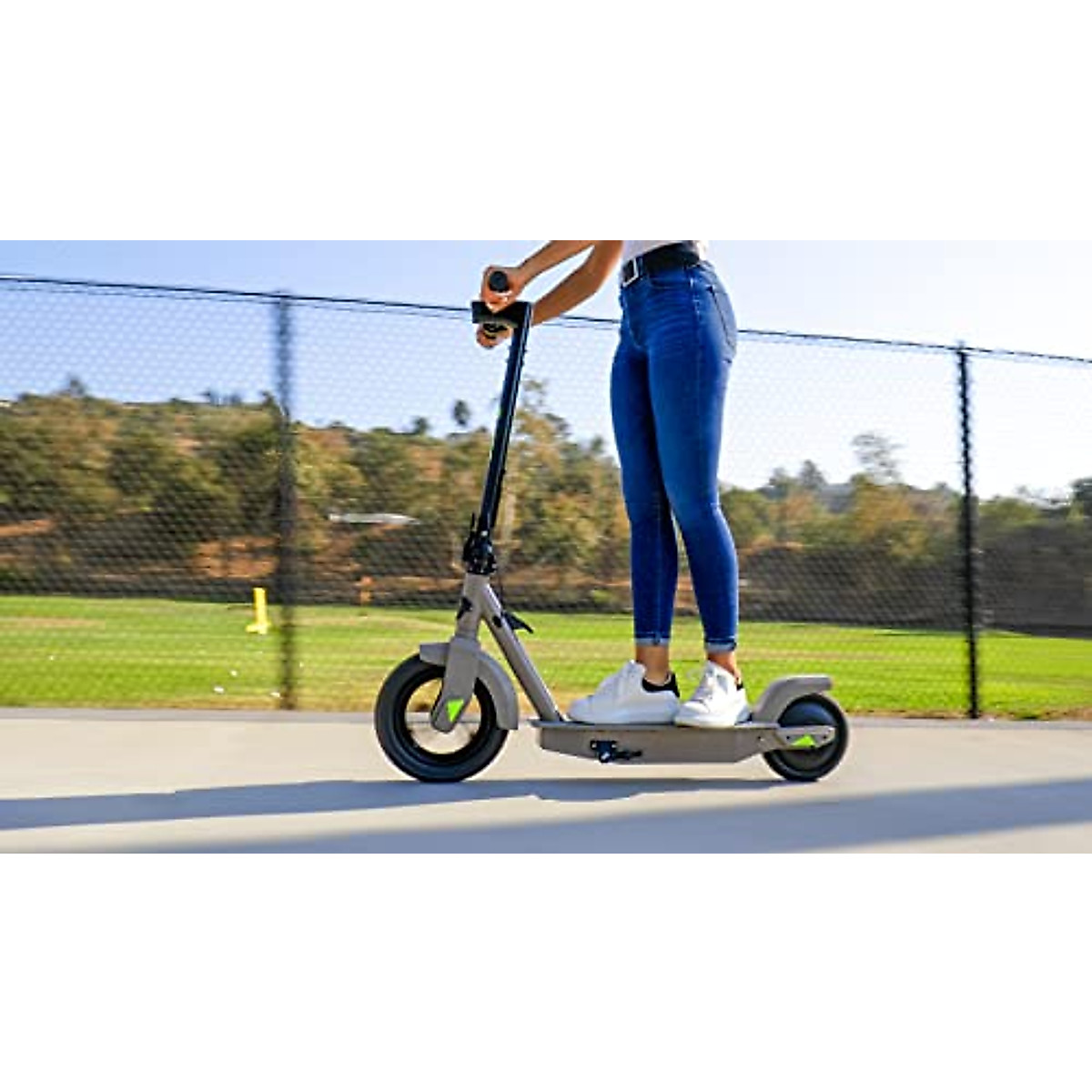 Razor C25 SLA Electric Scooter – Large Air-Filled Tires, Up to 15 MPH, Durable, Foldable, Up to 10 Miles Range, Adult Electric Scooter for Commute & Recreation