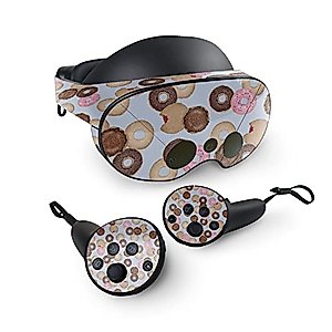 MightySkins Glossy Glitter Skin Compatible with Meta Quest Pro - Donut Binge | Protective, Durable High-Gloss Glitter Finish | Easy to Apply, Remove, and Change Styles | Made in The USA
