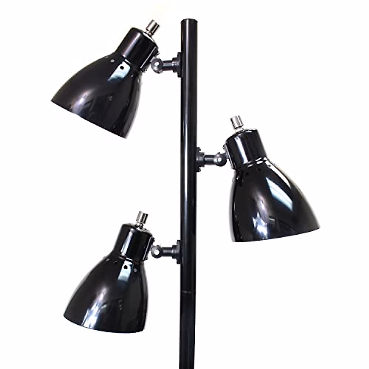 Simple Designs LF2007-BLK Metal 3 Light Tree Floor Lamp, Black