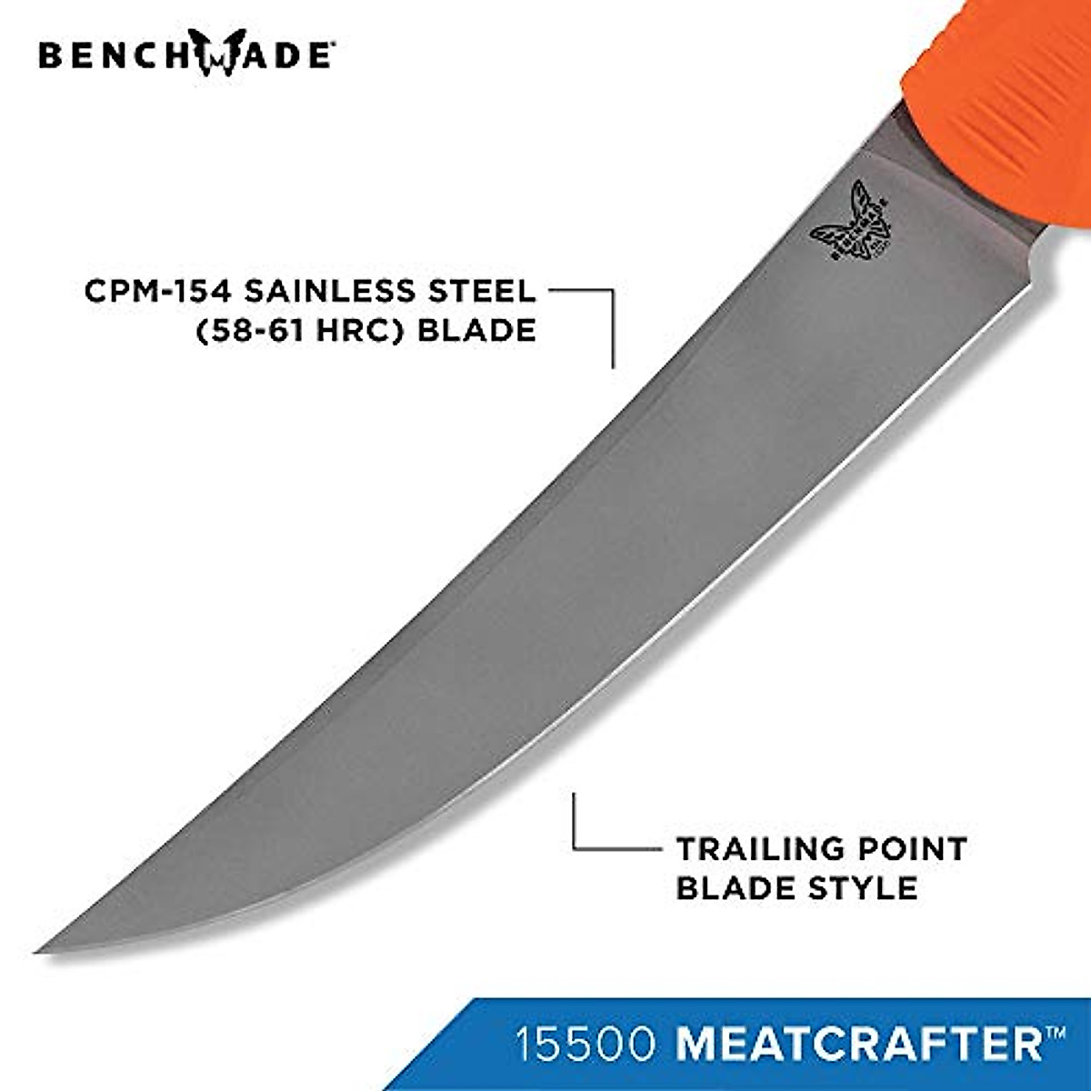 Benchmade - MeatCrafter 15500 Hunting and Cutlery Knife with Orange Handle (15500)