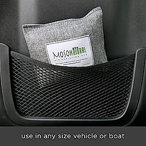 Moso Natural Car Air Purifying Bag. (2 Pack) A Scent Free Odor Eliminator + Air Freshener For Cars, Trucks and SUVs. Premium Moso Bamboo Charcoal Odor Absorber.