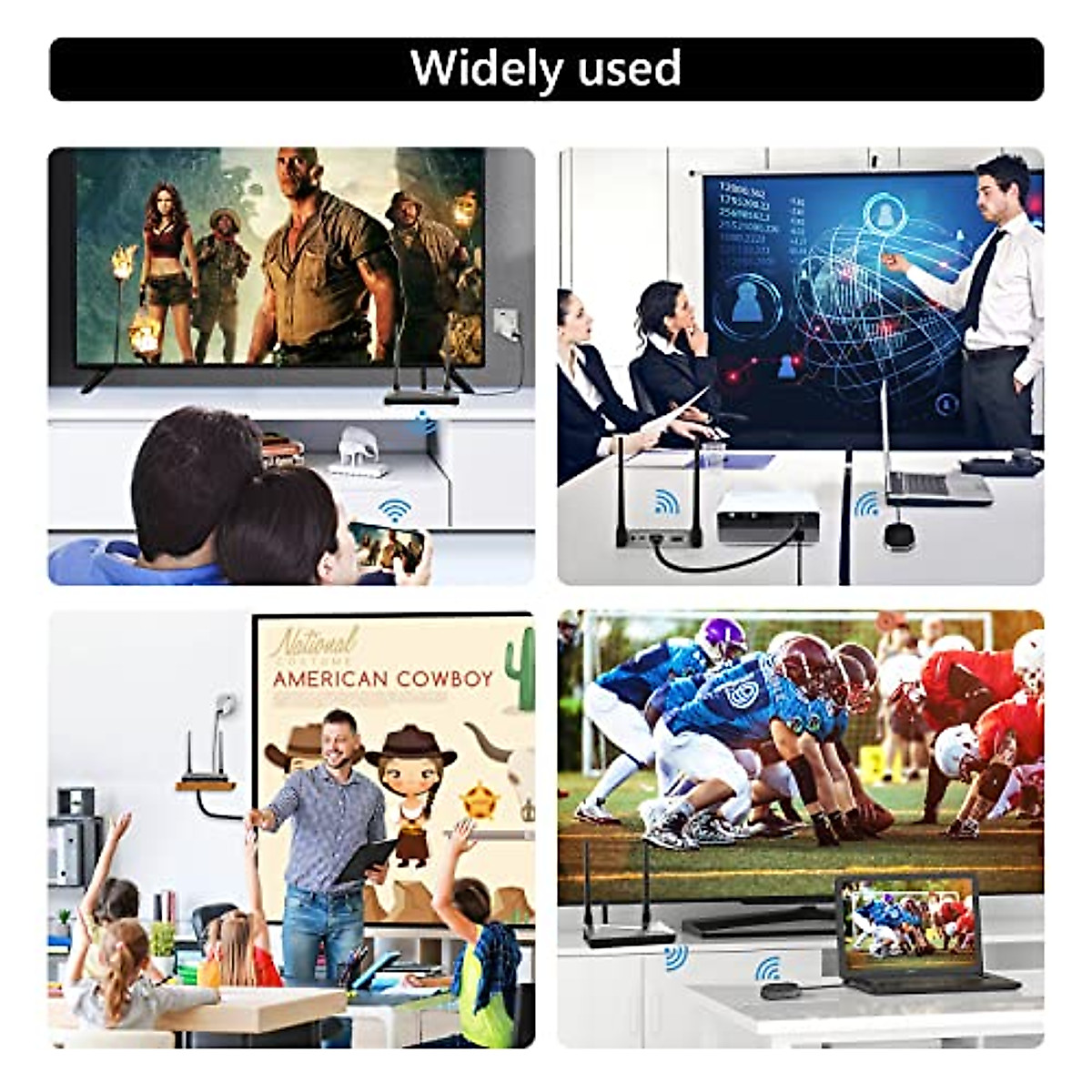 RXZ Wireless USB C Transmitter and HDMI Receiver Kit, Adapter Support 4K@30Hz, Support 2.4/5GHz Player Streaming Video/Audio from USB Type-C Laptop/PC/Phone to HDTV/Projector/Monitor