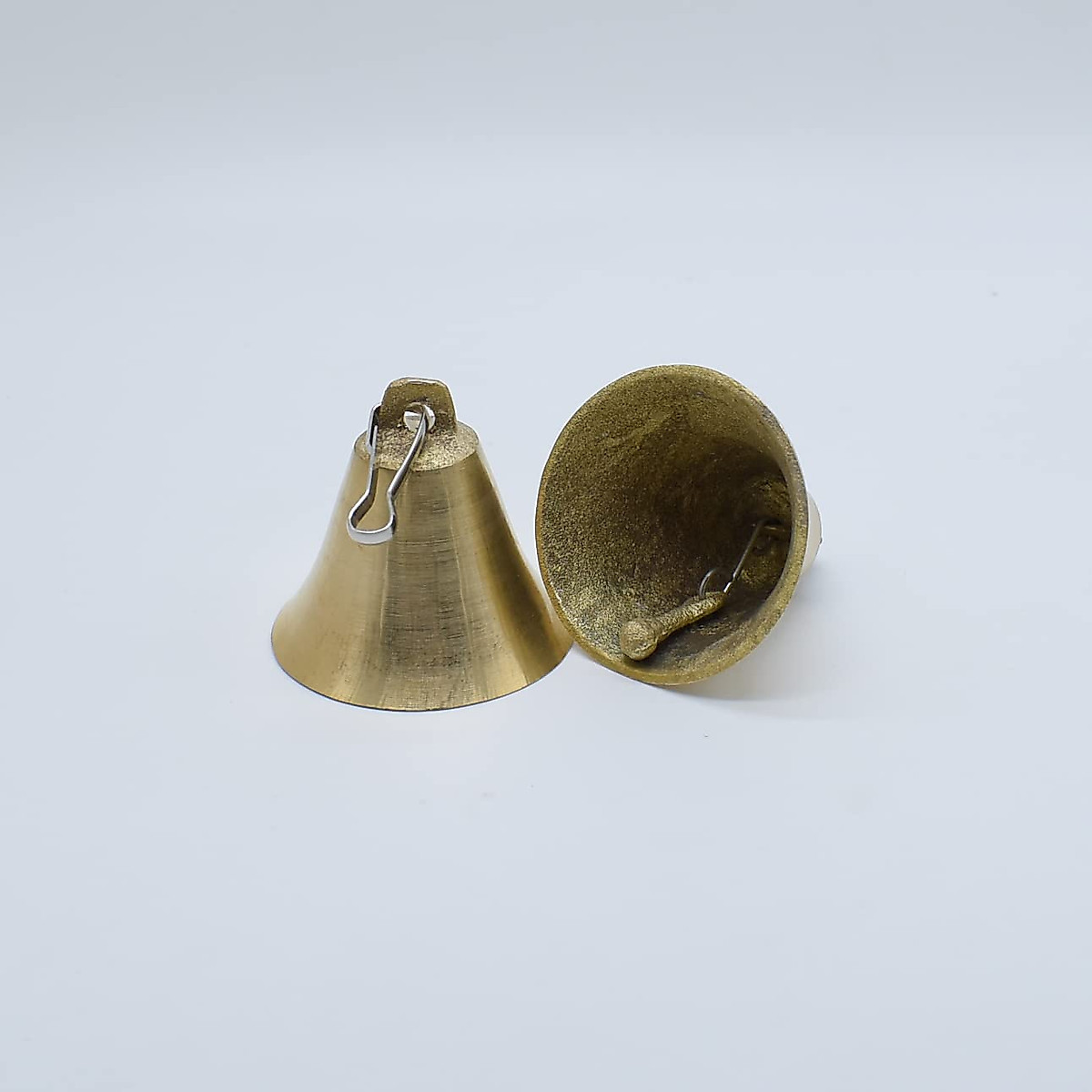 Craft Bells,2PCS Brass Bell(2" X 2") Vintage doorbell for DIY Craft Cow Horse Sheep Dog Camel Bells Home Garden Christmas Tree Decoration Bells KSI(Loud Sound)