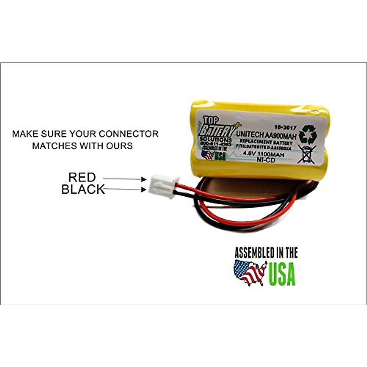 Unitech Ni-CD AA900mAh 4.8V Replacement Battery