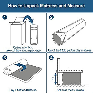 Bamboo Pack N Play Mattress Fitted Sheets & Topper 38" x 26" Foldable Style for Boys Girls