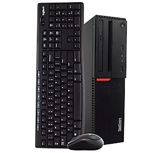Lenovo M900 Small Form PC Desktop Computer - Intel i5-6500 3.20GHz, 16GB RAM, 2TB HDD, Windows 10 Pro, New 23.6 FHD Monitor, Wireless Keyboard & Mouse, New 16GB Flash Drive, Wi-Fi (Renewed)