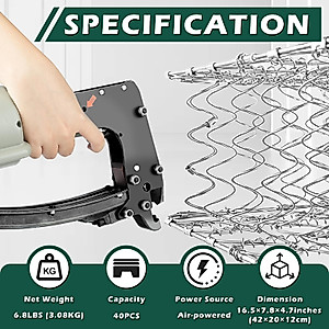 Woodpecker AM66T Pneumatic Clinch Clip Clipper Vertex Fastening Air Power Clinching Tool Hartco Clipper Industrial Clip Tool Gun Clipper Gun for Spring Mattress, Car Seat (AM66T)