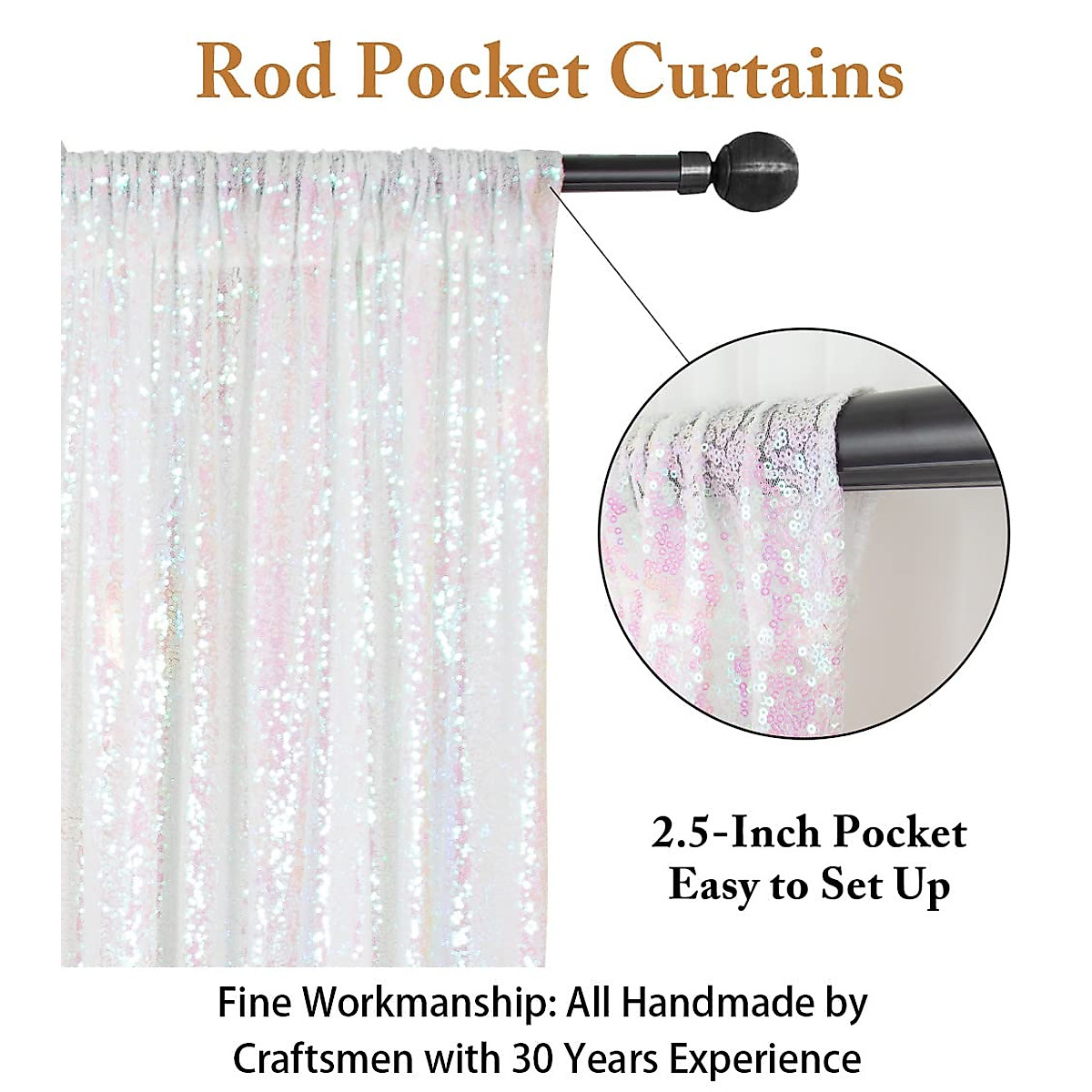 ShinyBeauty Sequin Backdrop Curtain 5FTx7FT Iridescent White Sequin Photo Booth Backdrop Window Curtain DIY Wedding Backdrop Shimmer Backdrop Baby Shower Backdrop Grad Party Birthday Backdrop