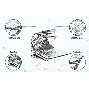 Primacare CS-6835 Sterile Foil Baby Bunting Blanket for Newborns and Infant, Disposable Emergency Heat Saving, 30" x 17"