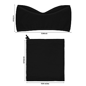 6 Pieces Fleece Ear Warmers Headband Winter Neck Gaiter (Red, Grey, Black)